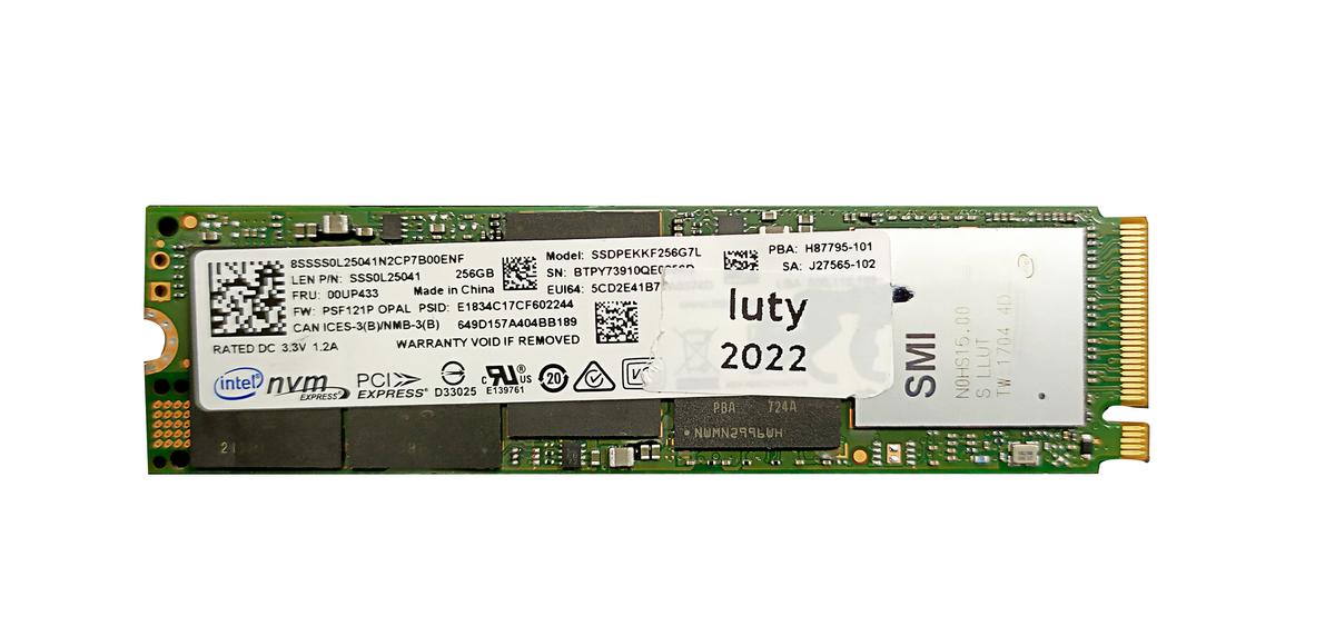 Dysk SSD NVMe / Intel SSDPEKKF256G7 / 256 GB / M.2 PCIe 3.0 ...