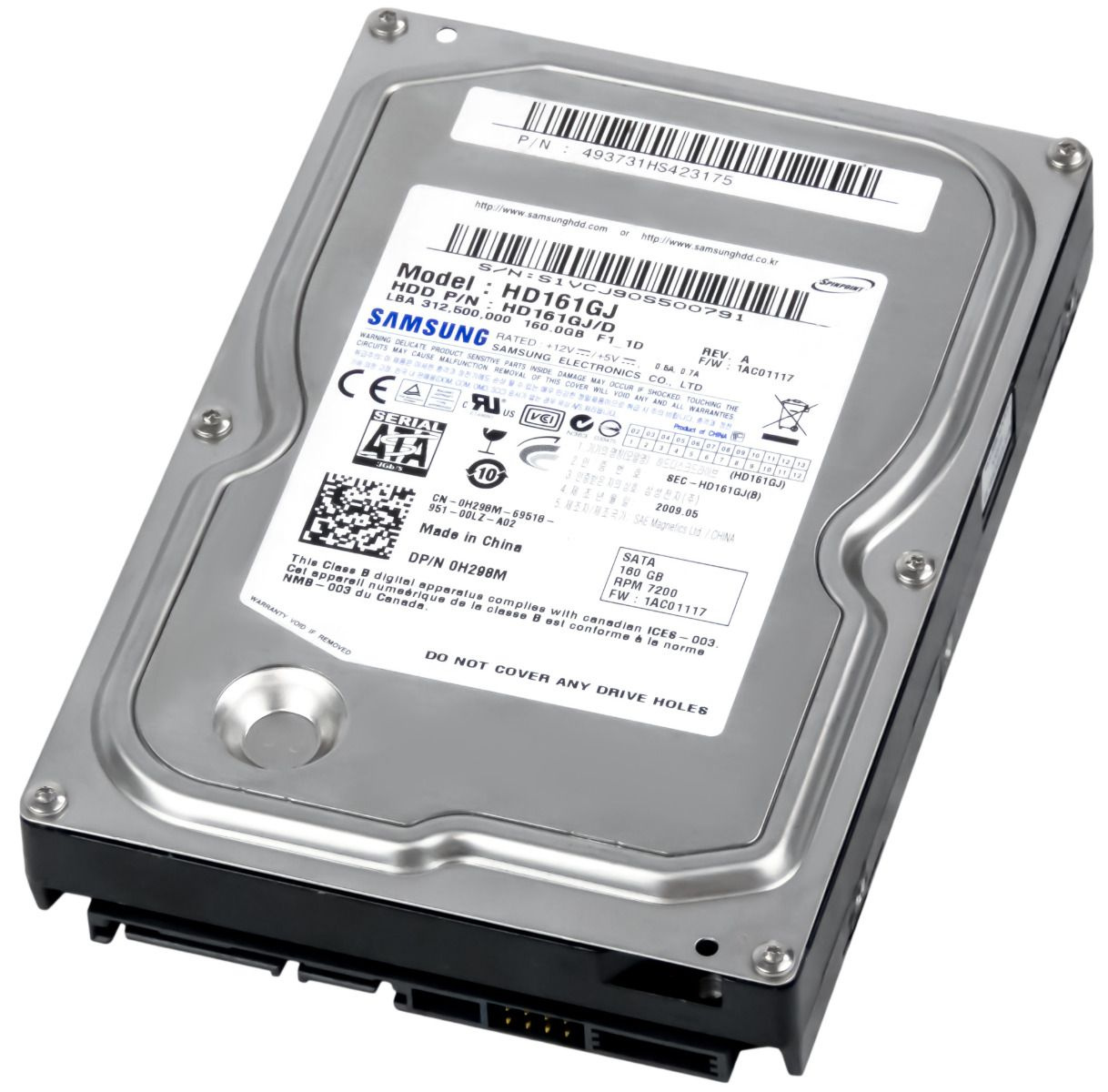 Dysk twardy SATA Samsung HD161GJ 160 GB 3,5'' - sprzęt poleasingowy ...